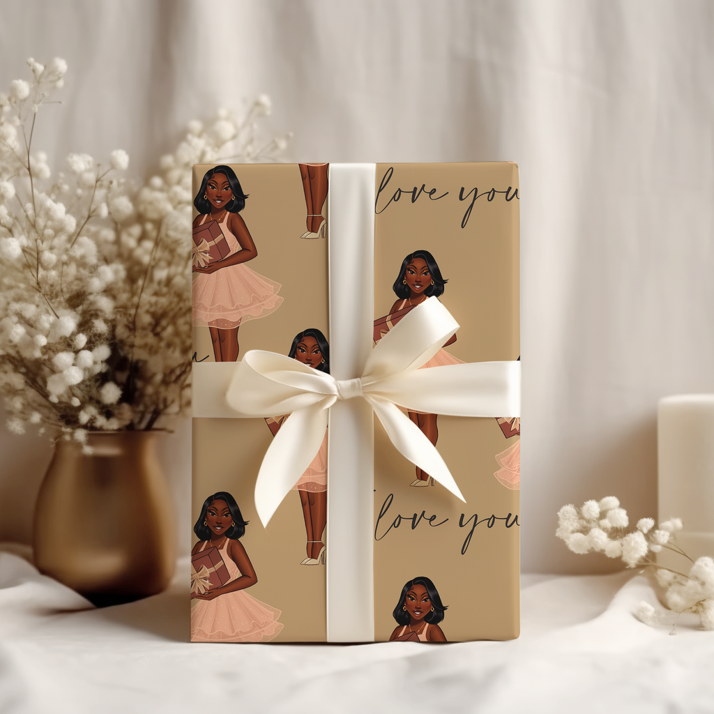 Simply Beautiful Premium Single Roll Gift Wrap | Mah Melanin